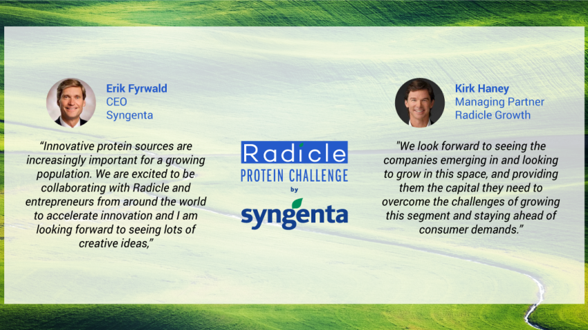 ラディクル・グロースとシンジェンタが「The Radicle Protein Challenge by Syngenta」を発足させ、 次世代 ...
